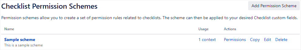 Working with permission schemes