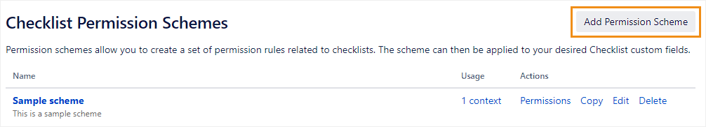 Working with permission schemes