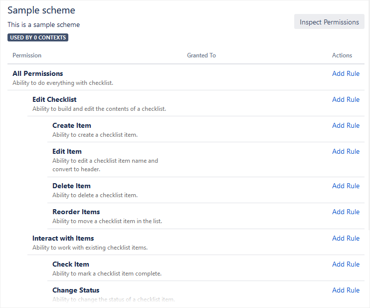 Working with permission schemes