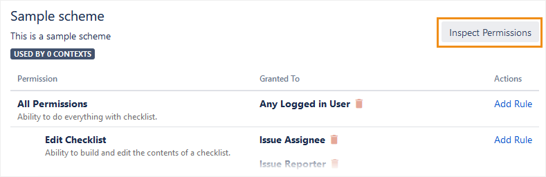 Working with permission schemes