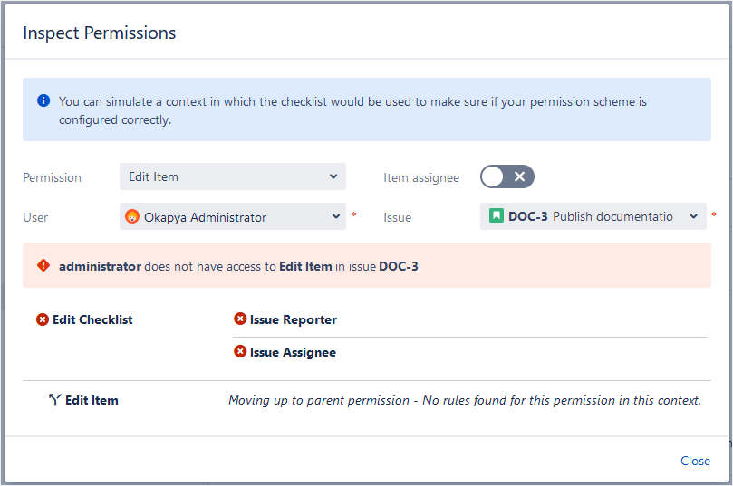 Working with permission schemes