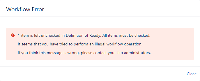 Setting up a Checklist Workflow Validator