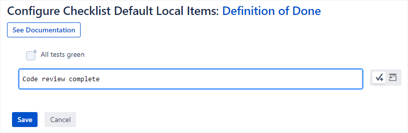 Adding default local items to the Create Issue window