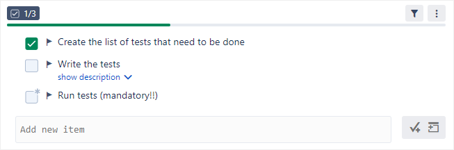 Building a checklist in a single document using Markdown syntax