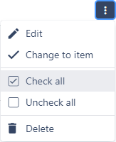 Marking items as complete